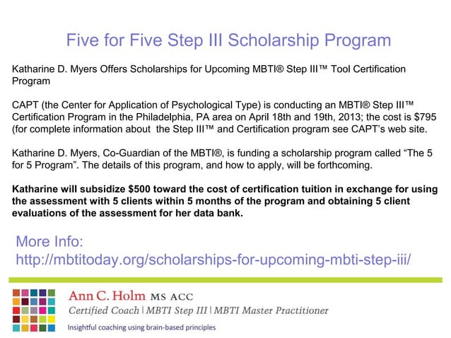 Mbti Step Iii Tc Apt | PPT