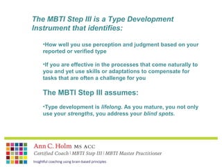 Mbti Step Iii Tc Apt | PPT