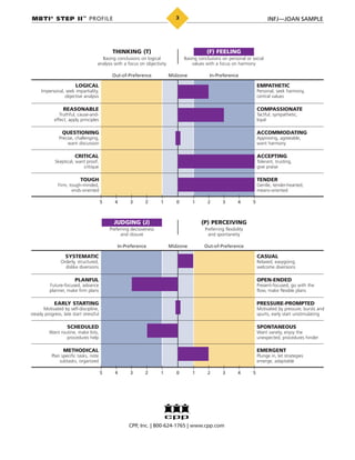 Mbti step ii profile report | PDF