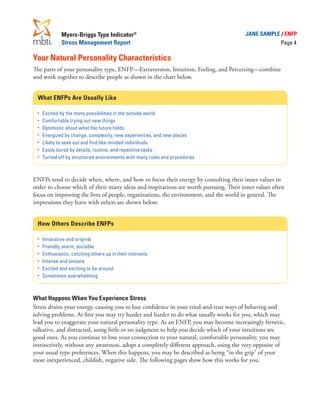 Mbti stress management report | PDF