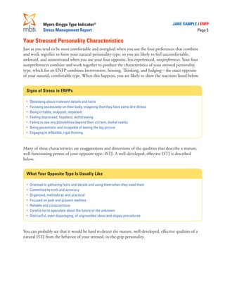 Mbti stress management report | PDF