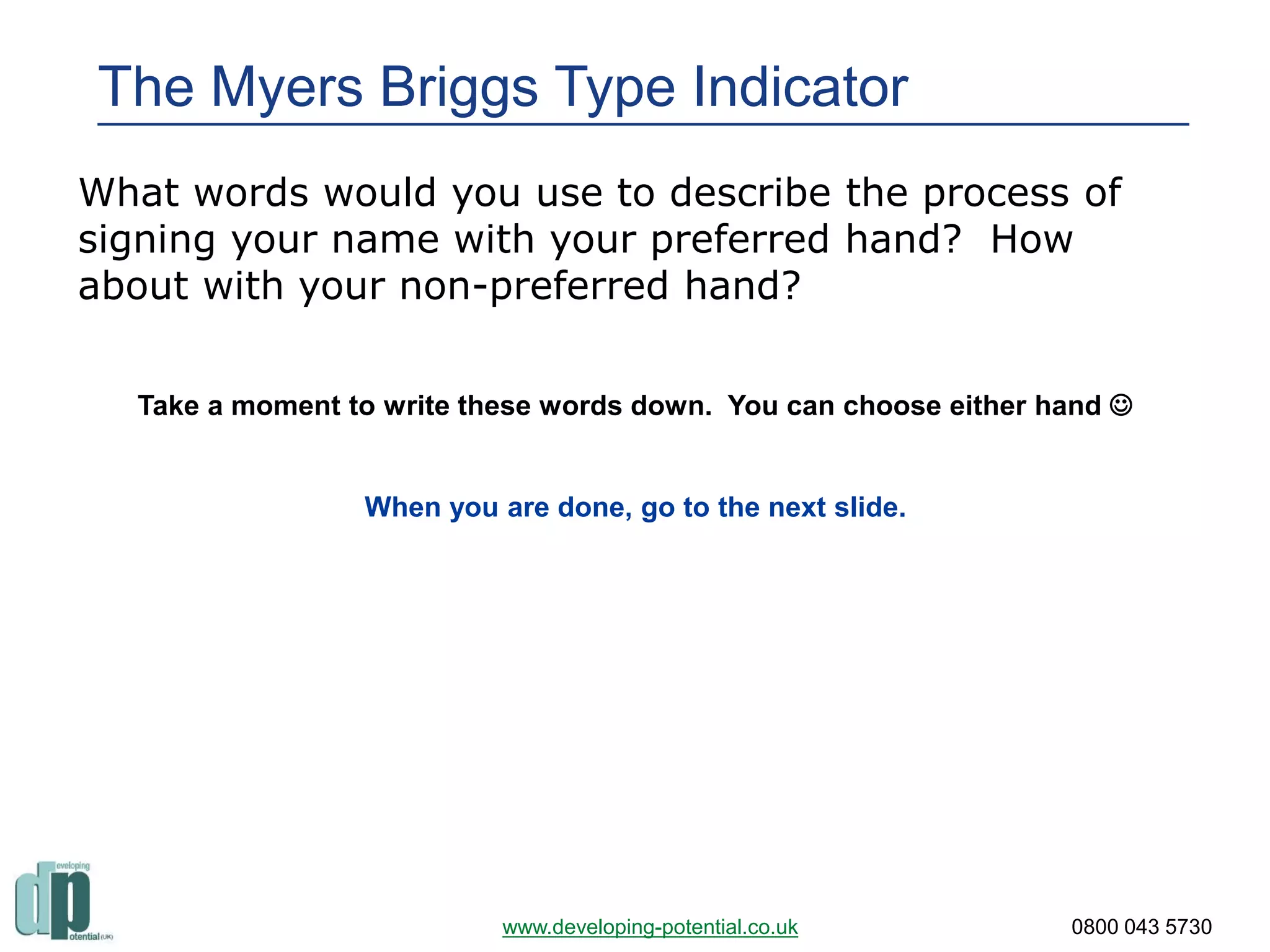 Myers Briggs Type Indicator (MBTI) & Team Building | PDF