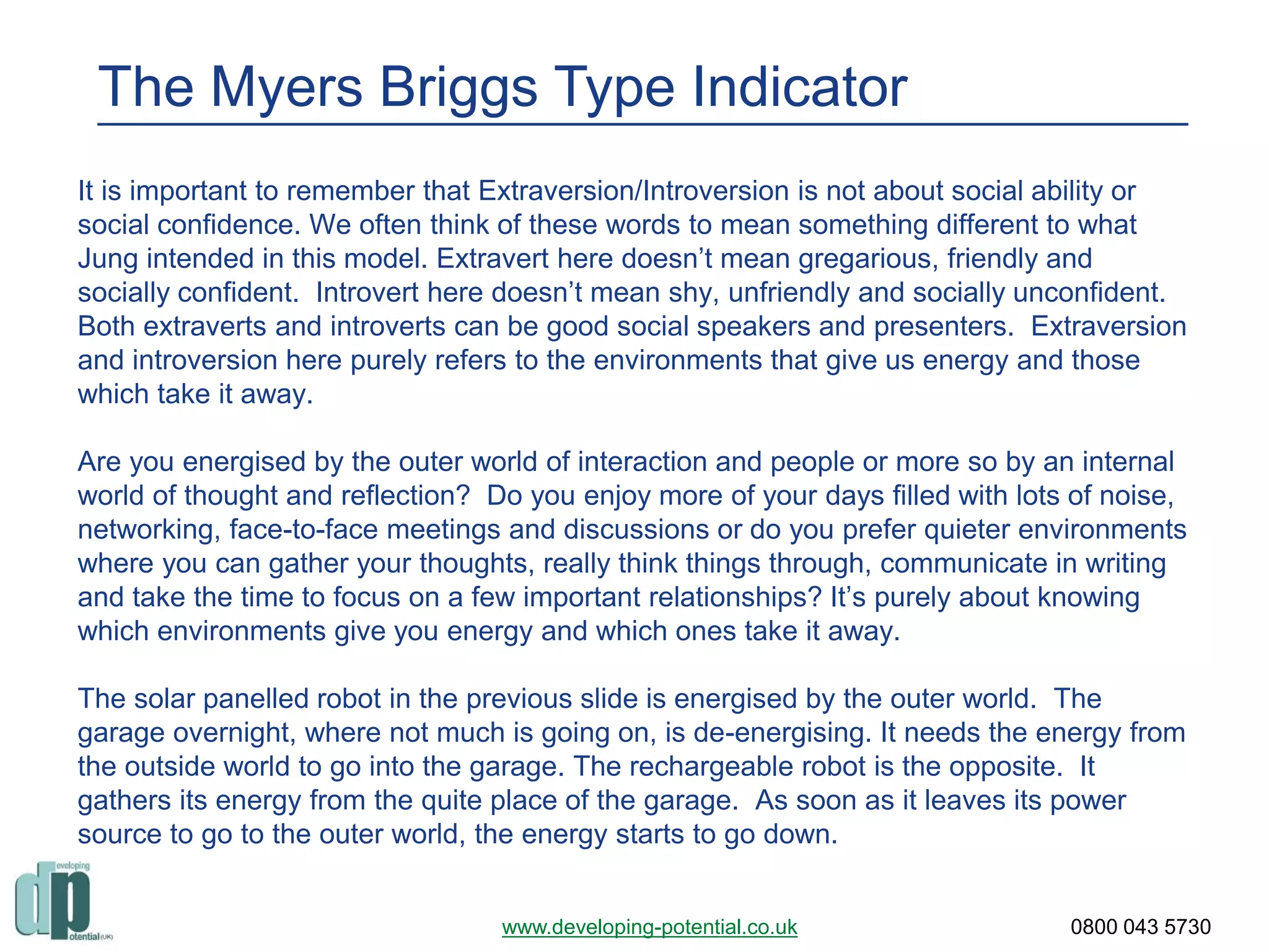 Myers Briggs Type Indicator (MBTI) & Team Building | PDF