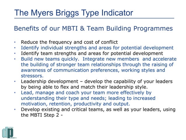 Myers Briggs Type Indicator (MBTI) & Team Building | PDF | Resume ...