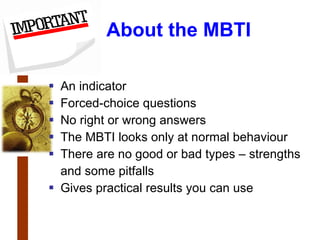 Mbti teambuilding slides for samea 7 oct2010 | PPT