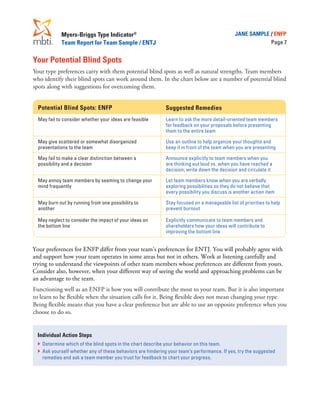 MBTI® Team Report - Sample | PDF