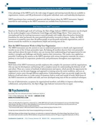Mbti versus DISC comparation | PDF