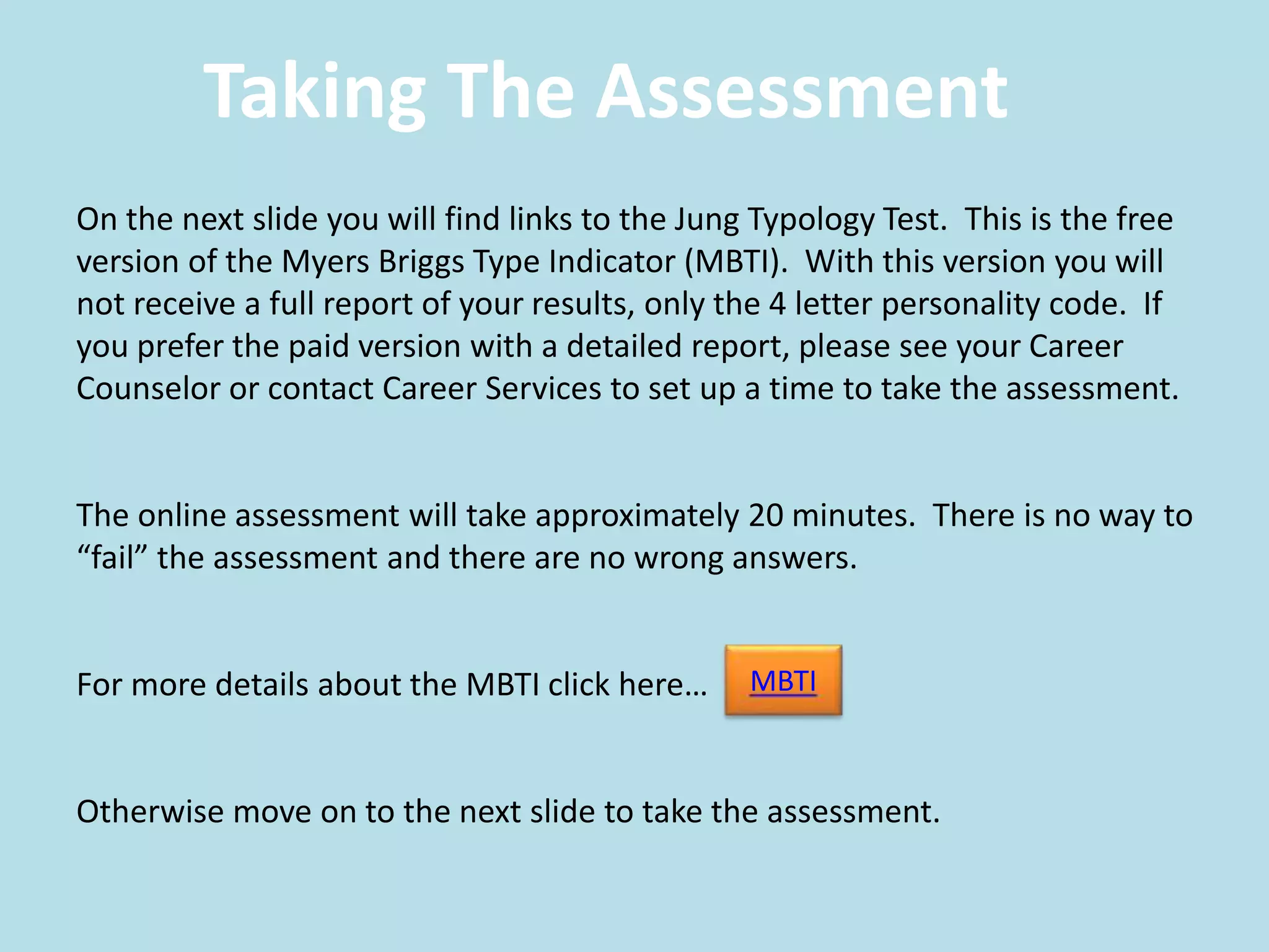 Best Careers for Your Personality Type MBTI | PPTX