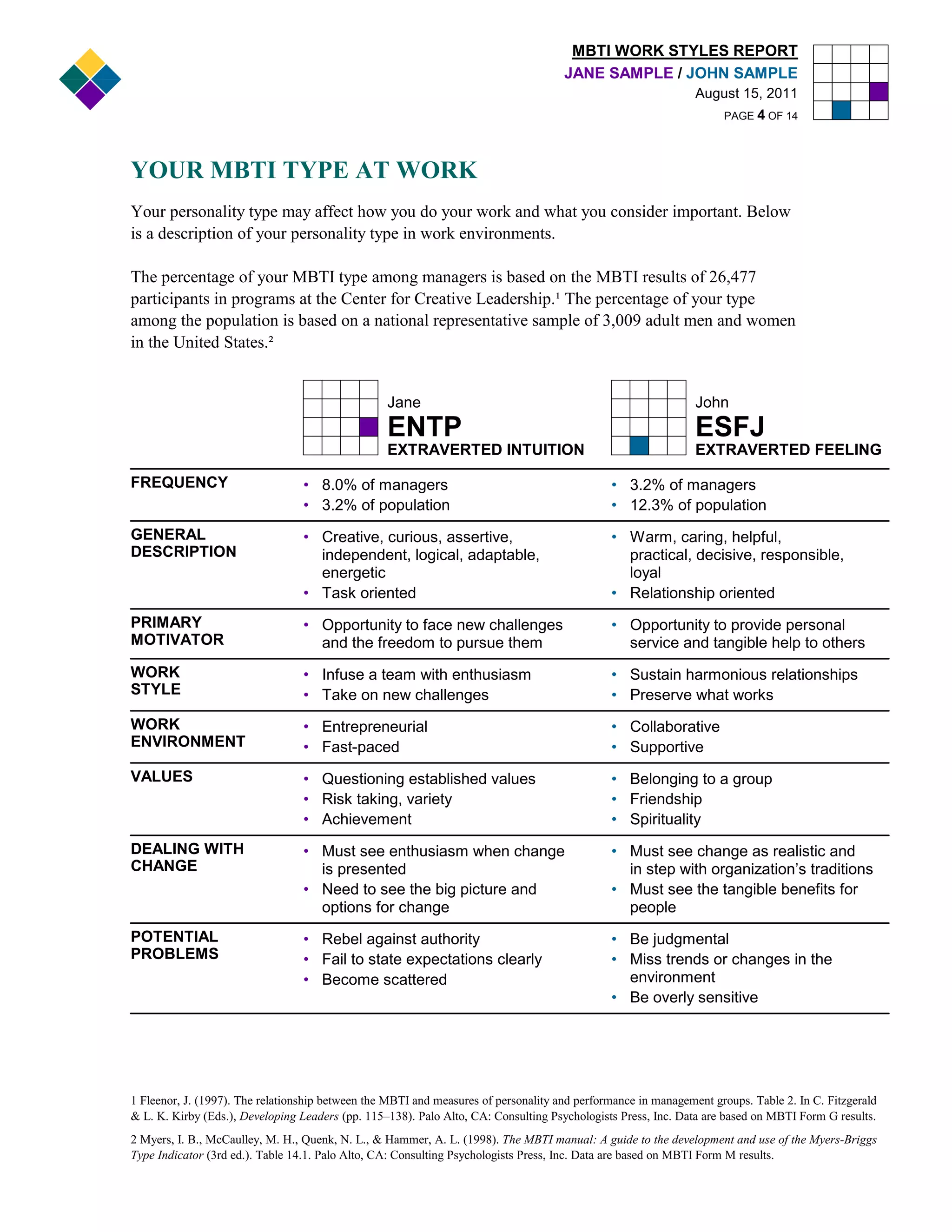 MBTI Work Styles Report | PDF