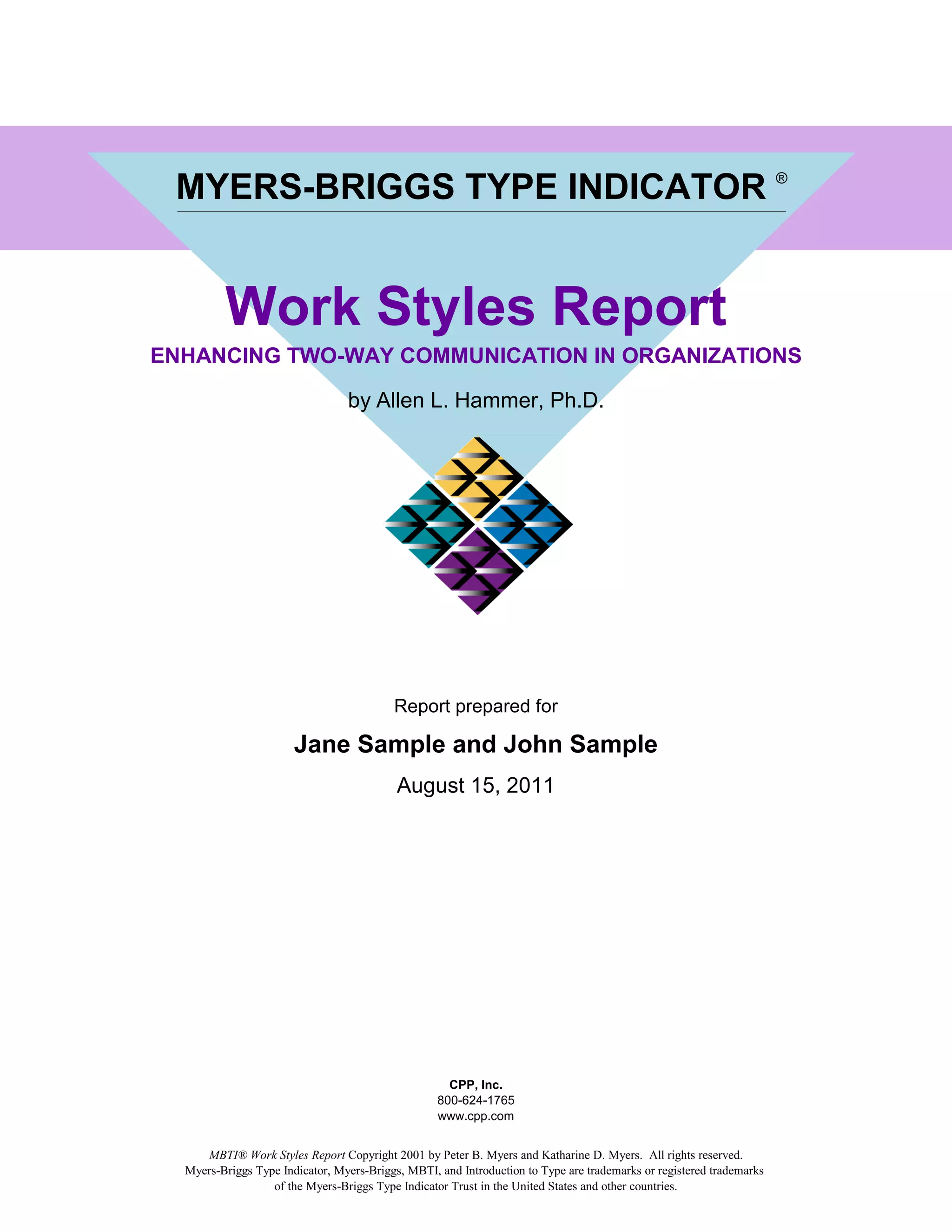MBTI Work Styles Report | PDF | Resume Writing and Advice | Job Search