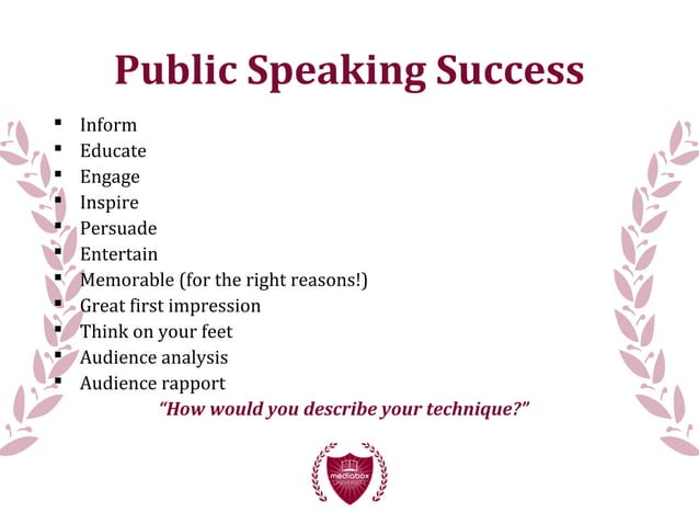 Public Speaking & Presentation Skills | PPT | Desktop Publishing ...