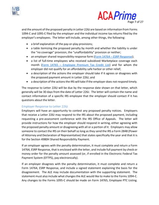 Mbwl employer's guide to aca reporting | PDF