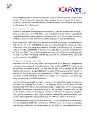 Mbwl employer's guide to aca reporting | PDF