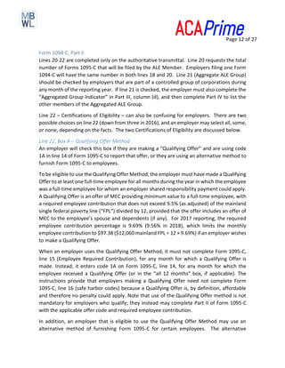 Mbwl employer's guide to aca reporting | PDF