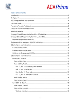 Mbwl employer's guide to aca reporting | PDF