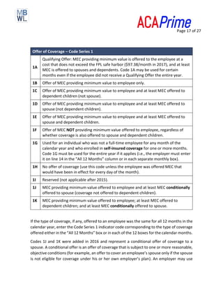 Mbwl employer's guide to aca reporting | PDF