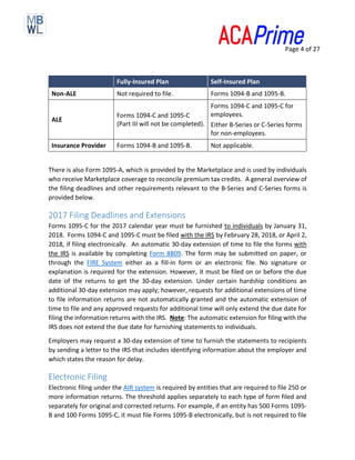 Mbwl employer's guide to aca reporting | PDF