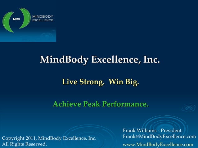 MBX Overview - Achieve Peak Performance | PPT
