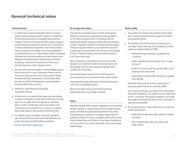 BenchMark Special Stains Product Guide | PDF