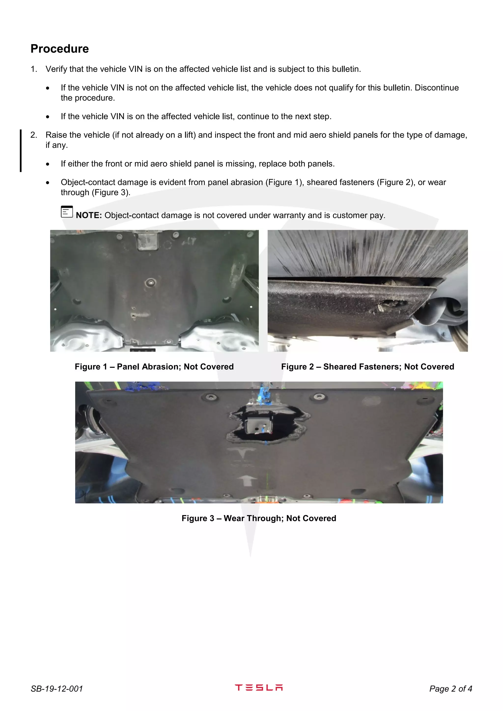 Tesla service bulletin | PDF