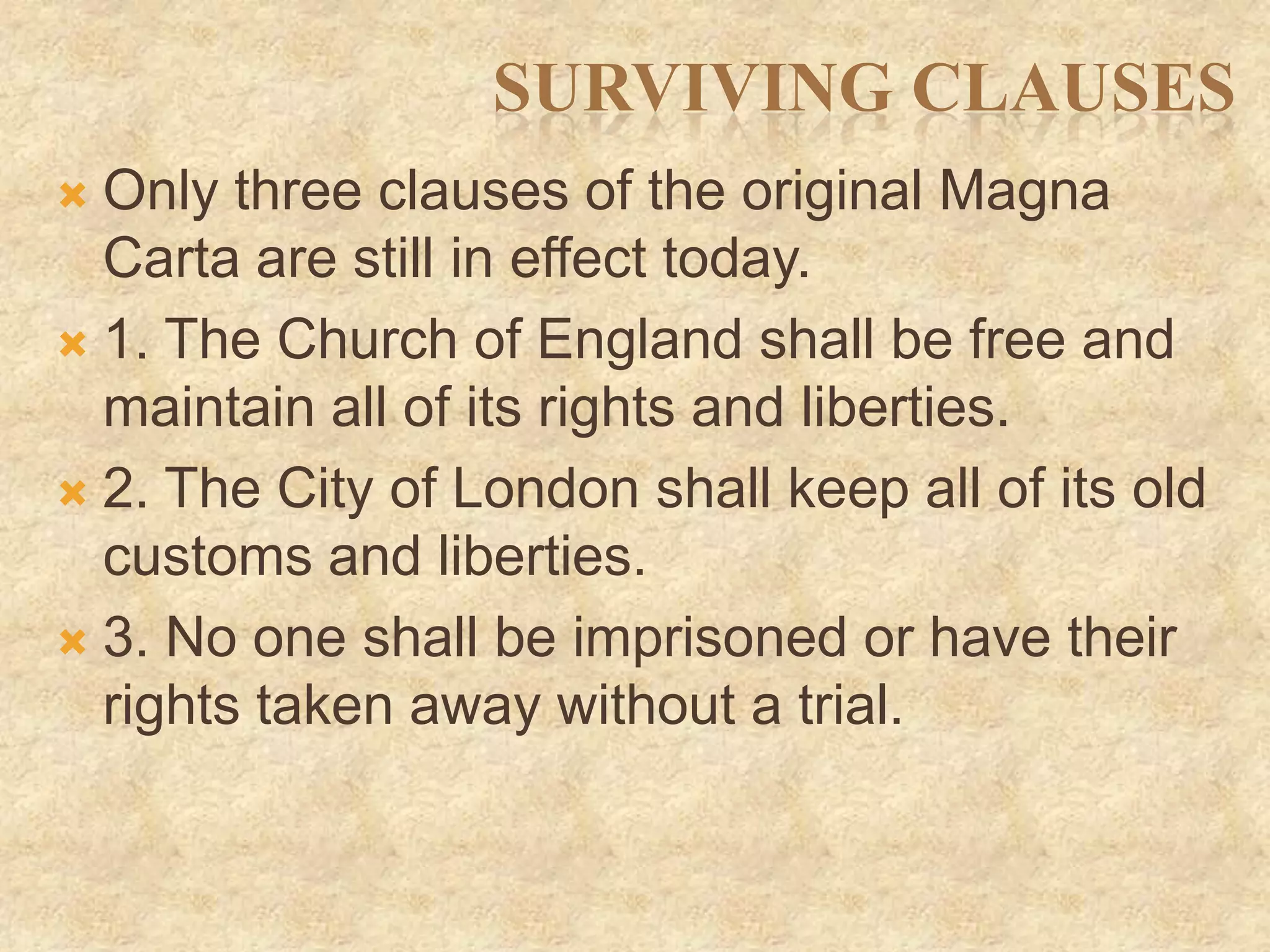 Magna Carta ( The Great Charter) | PPTX | Law