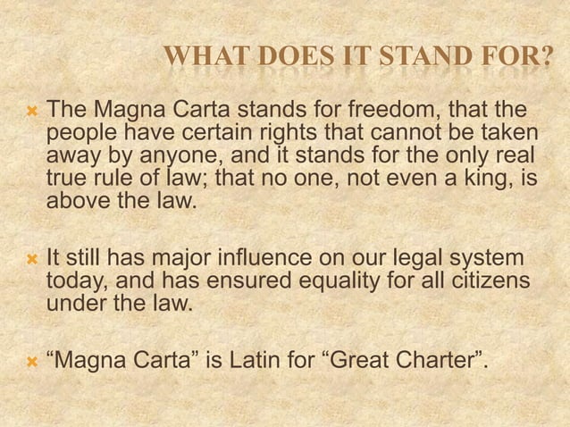 Magna Carta ( The Great Charter) | PPTX | Law