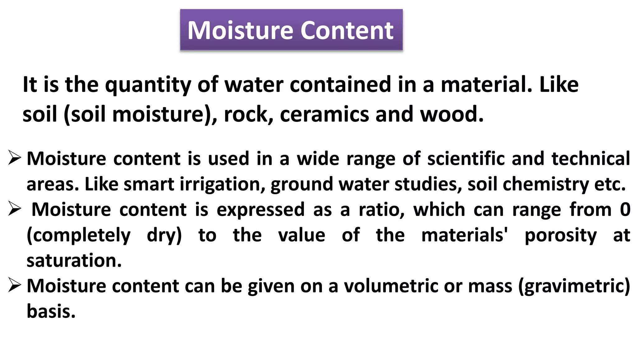 Measurement of Moisture Content | PPTX