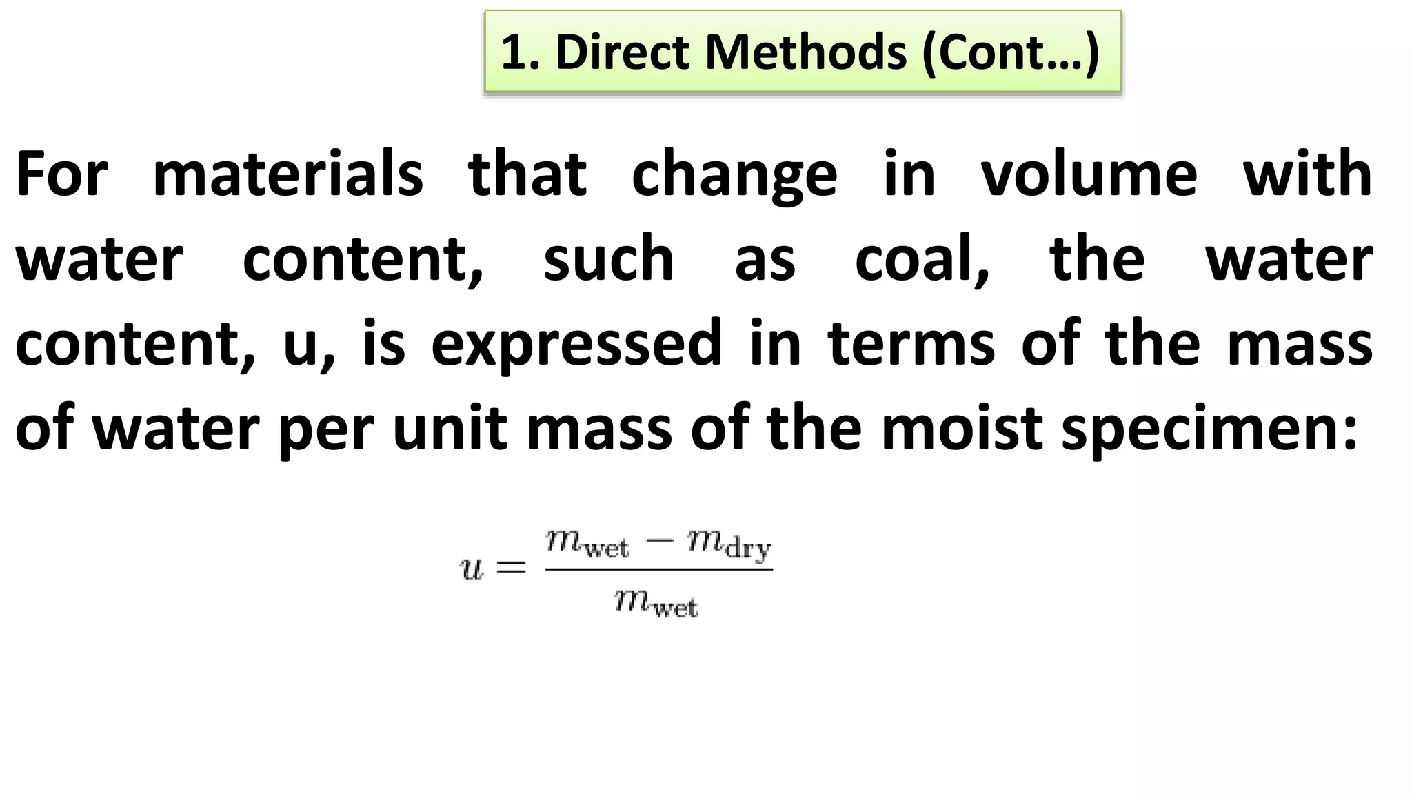 Measurement of Moisture Content | PPTX