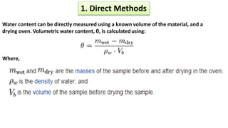 Measurement of Moisture Content | PPTX