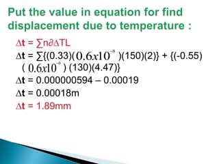 Deflection in truss due to temperature | PPTX | Physics | Science