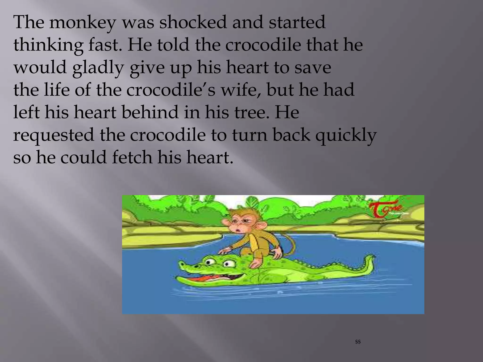 the monkey and crocodile | PPTX
