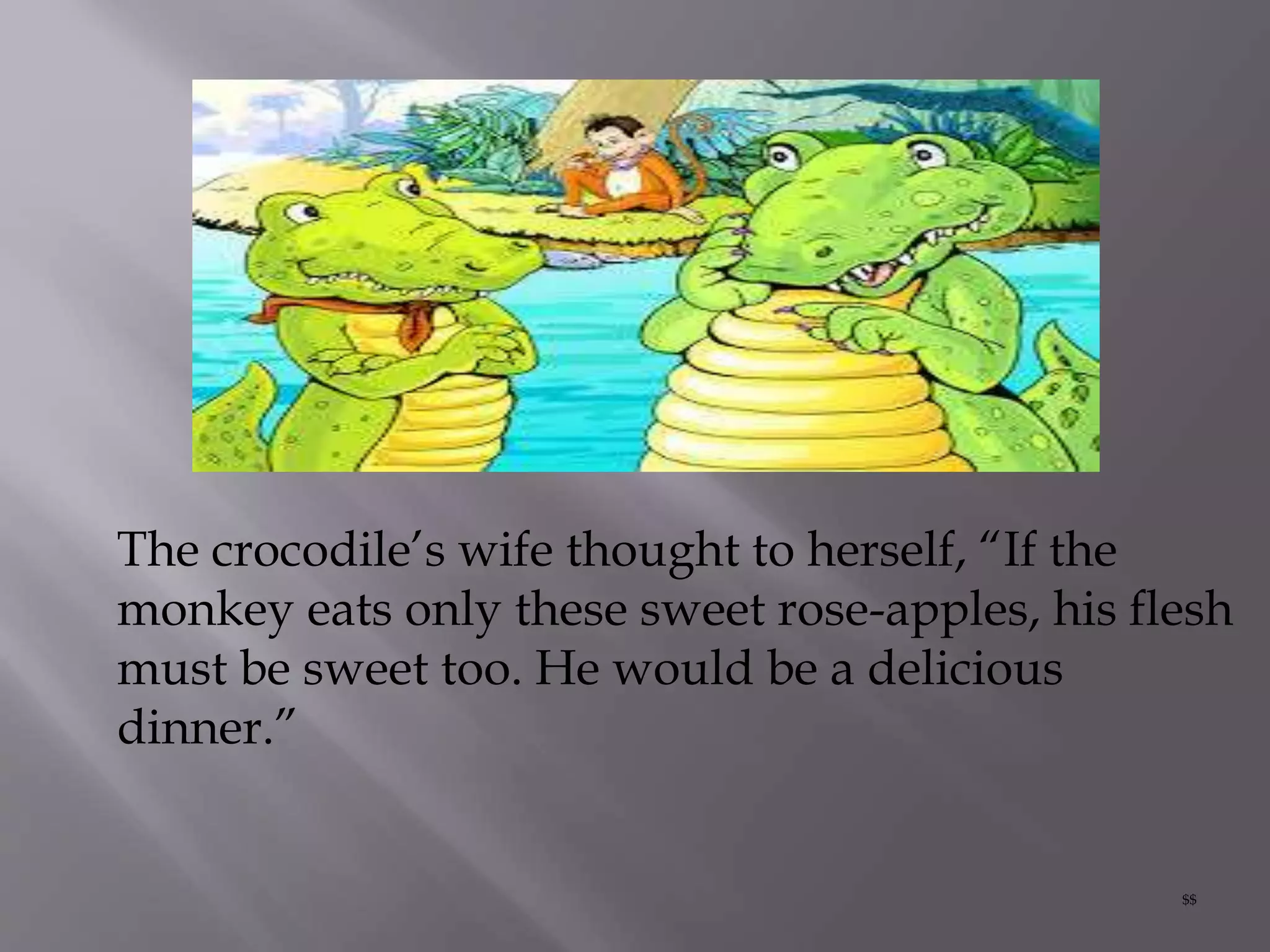 the monkey and crocodile | PPTX