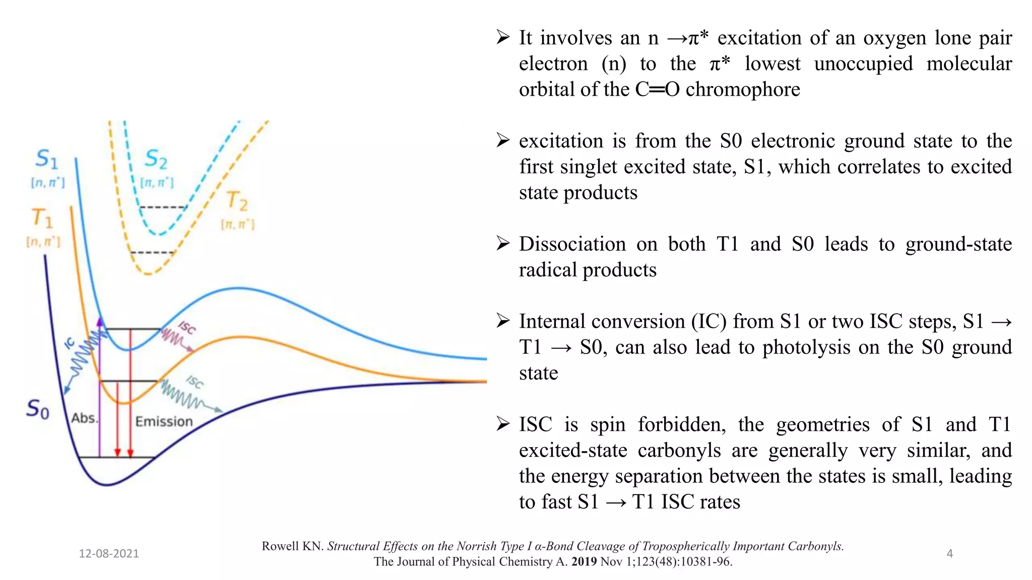 Photochemistry of Carbonyl Compound, Norrish type I and Type II ...