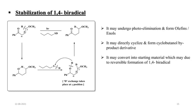 Photochemistry of Carbonyl Compound, Norrish type I and Type II ...
