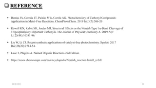 Photochemistry of Carbonyl Compound, Norrish type I and Type II ...
