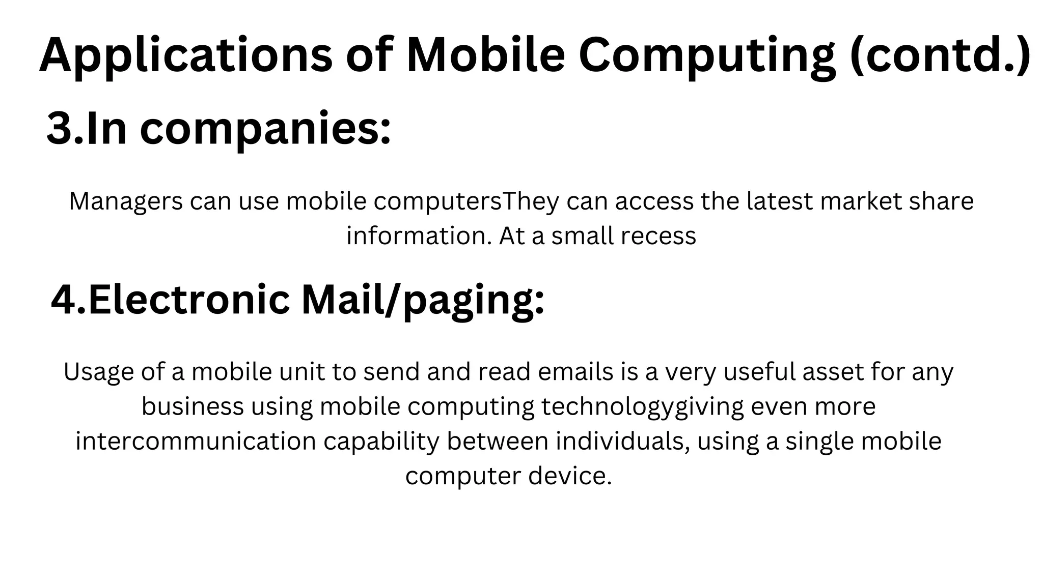 Mobile computing The brief explanation of mobile computing and how it ...