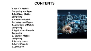 Mobile computing The brief explanation of mobile computing and how it ...