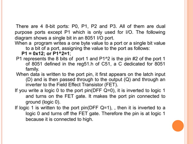 Microcontroller 8051 Architecture Basic Ppt
