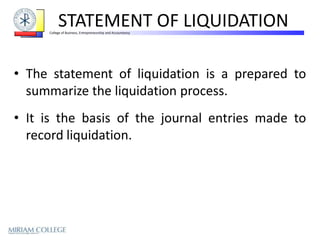 AC102 PPT8 - Partnership Liquidation Lump Sum (PPT from Sir Leandro Fua ...