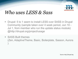 Elegant CSS Design In Drupal: LESS vs Sass | PPT