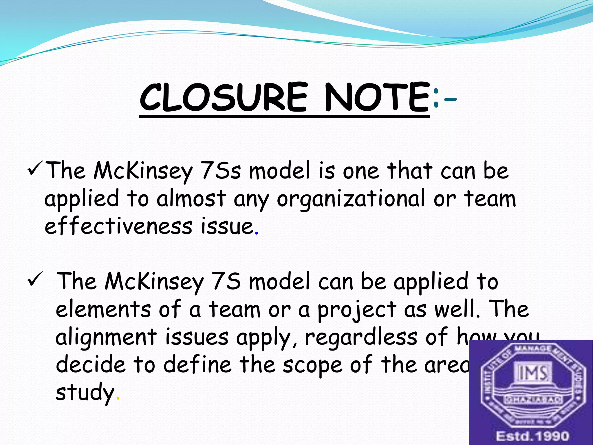 Mc kinsey 7 s model | PPTX