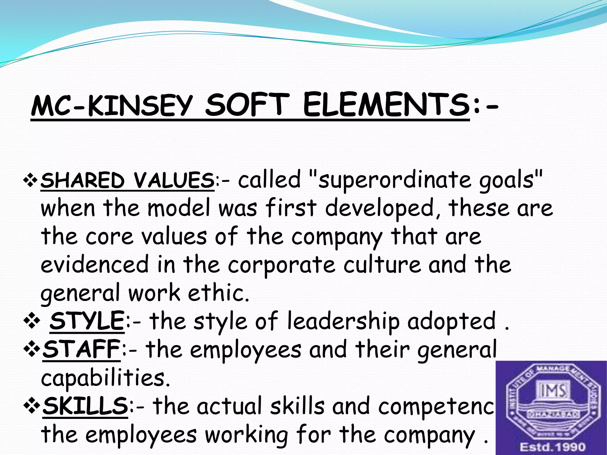 Mc kinsey 7 s model | PPTX