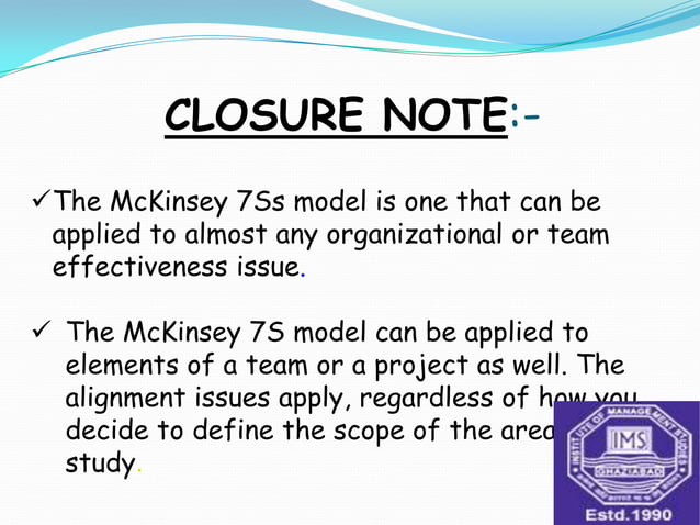 Mc kinsey 7 s model | PPTX