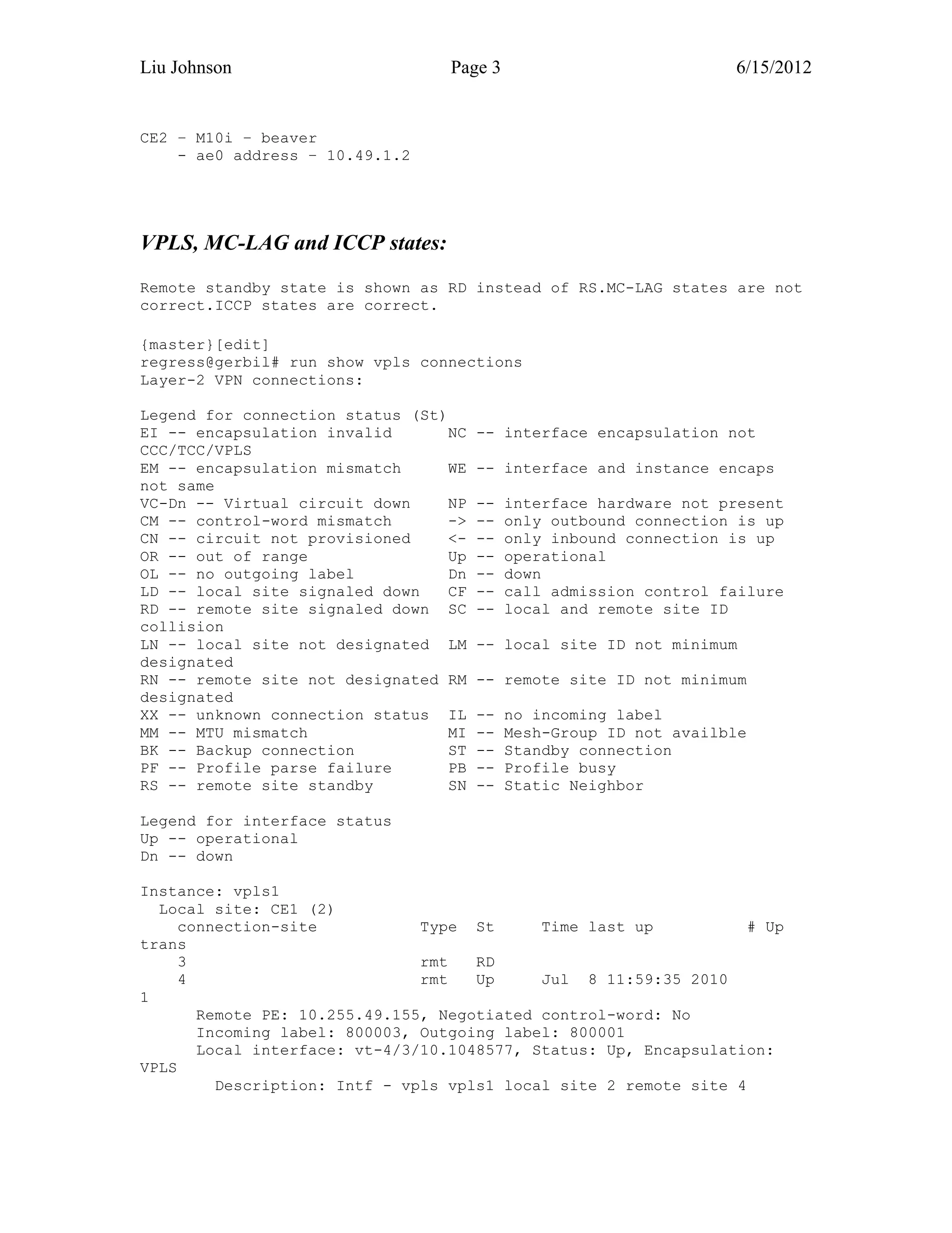 MC-LAG Configuration with BGP-base VPLS | PDF