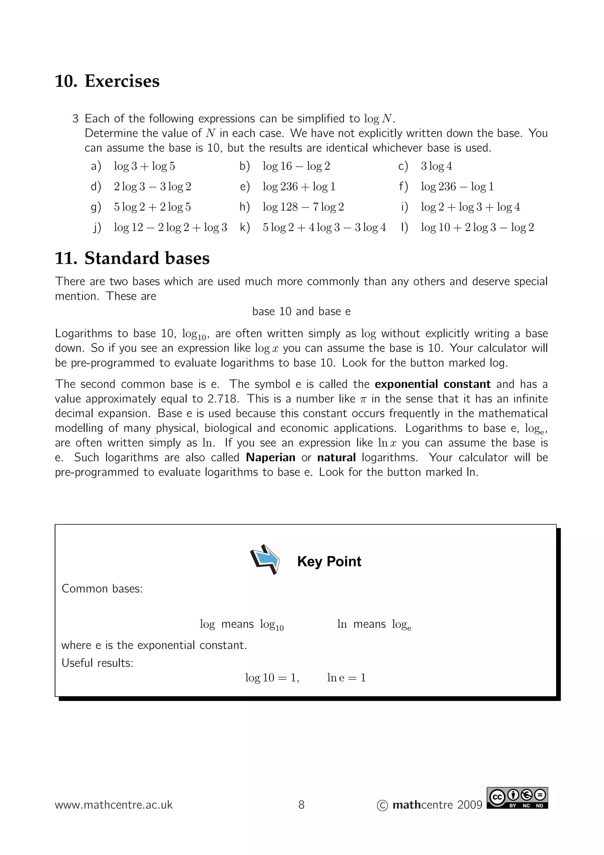 Logarithms Text | PDF