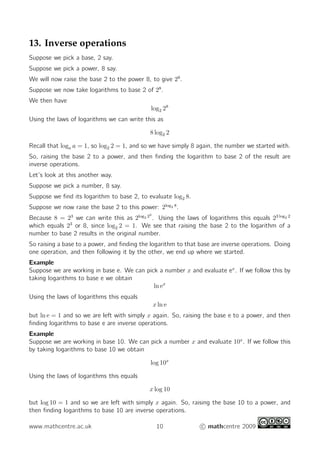Logarithms Text | PDF