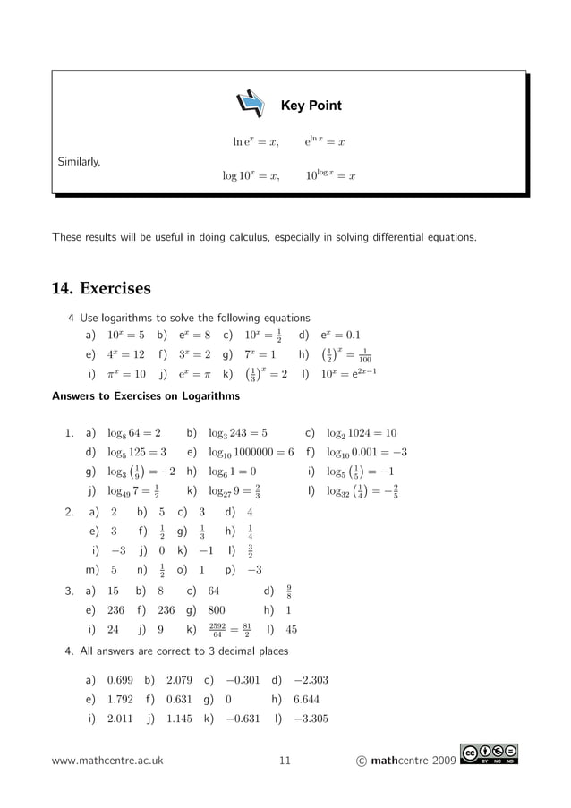 Logarithms Text | PDF