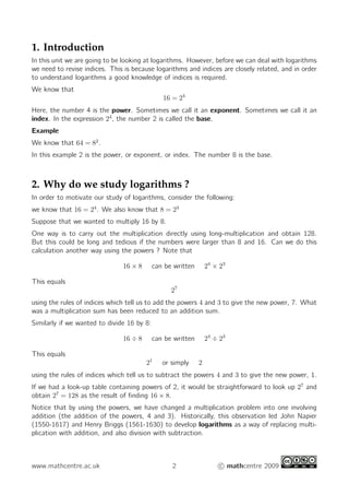 Logarithms Text | PDF