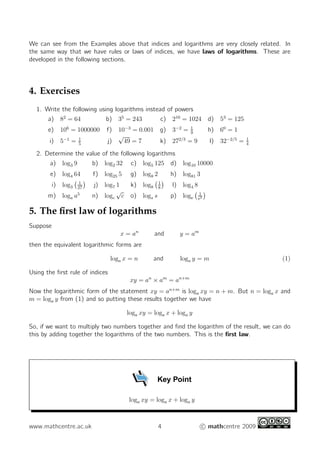 Logarithms Text | PDF