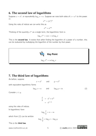 Logarithms Text | PDF